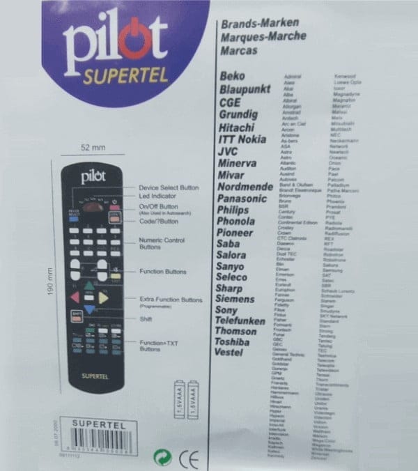 Τηλεχειριστήριο PILOT για Τηλεοράσεις, SUPERTEL - Ηλεκτρολόγος Βλάβες ...